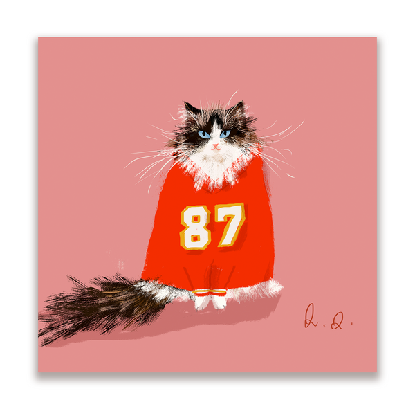 Swiftie Cat - Square Card - Blank inside | The Dancing Cat